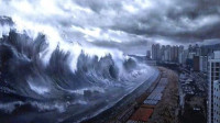 南亚9级大地震的真实场景,巨浪卷起50几米高,这场面才叫恐怖!
