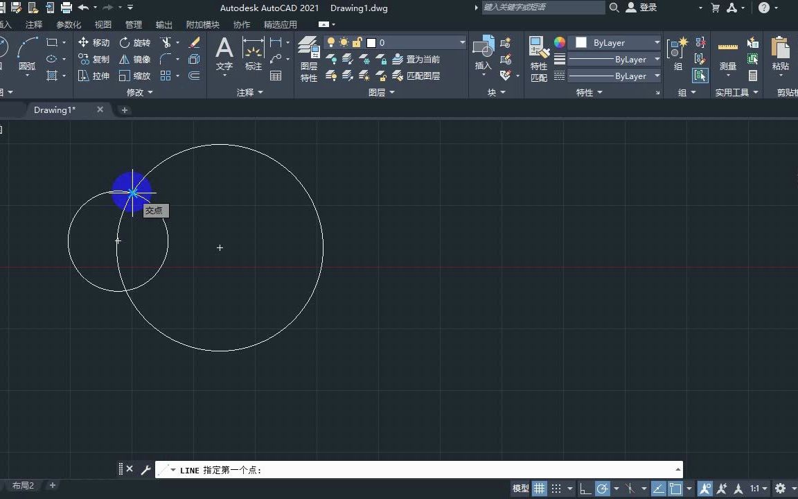30.CAD的学习--圆内三角形的绘制
