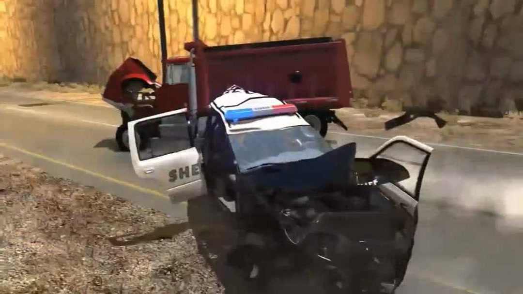 BeamNG模拟汽车角度的碰撞