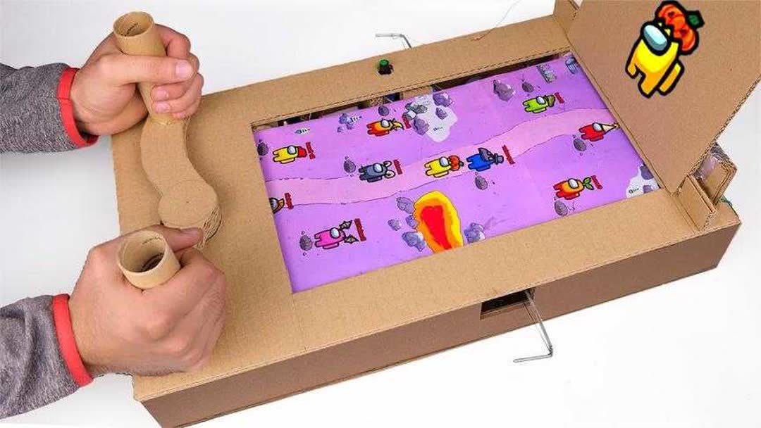 手工达人自制纸板赛车游戏机,成品一出,好看又好玩!