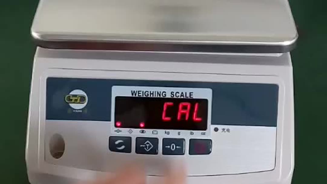 亚津jzc-ws防水桌秤如何使用标准砝码校准。