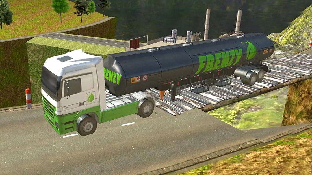 加长油罐车驾驶模拟器 这么烂的路真是前所未有 能成功也是奇迹