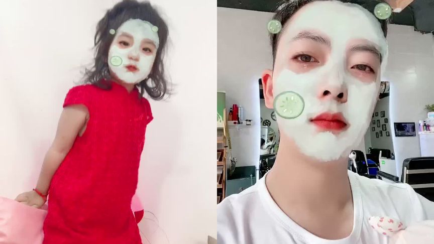 和 一起 #合拍 跟爸爸长得一模一样