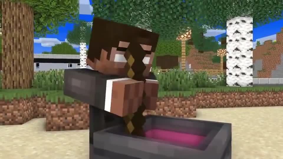 我的世界动画:酿造女孩,神奇的变身药水!