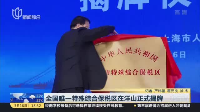 全国唯一特殊综合保税区在洋山正式揭牌