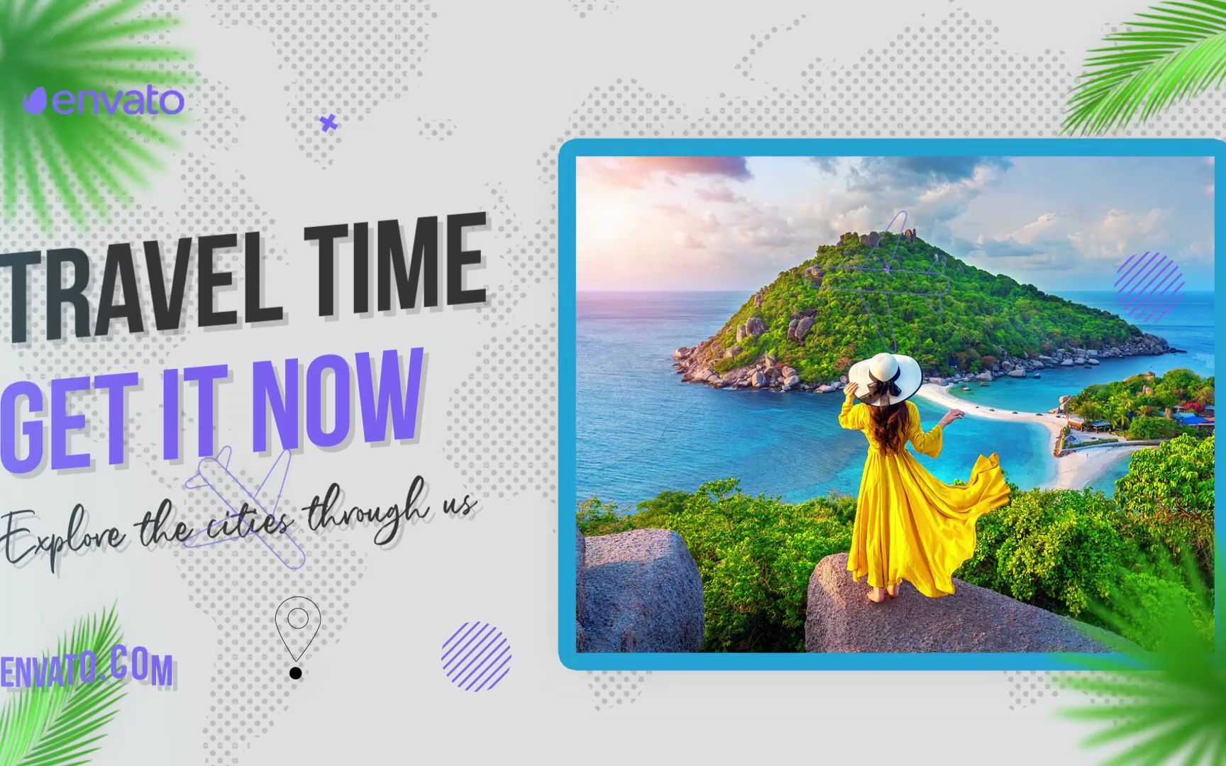 【AE模板】夏季旅行照片展示电子相册视频AE模板