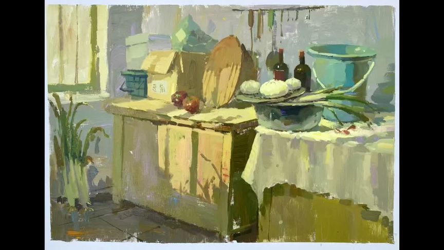 #美术生 #色彩静物 #清华美院考题 #阳光下 厨房一角