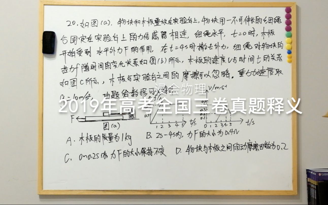 ...高考全国卷三理综物理题讲解!第20题,牛顿第二定律在高考中的应用