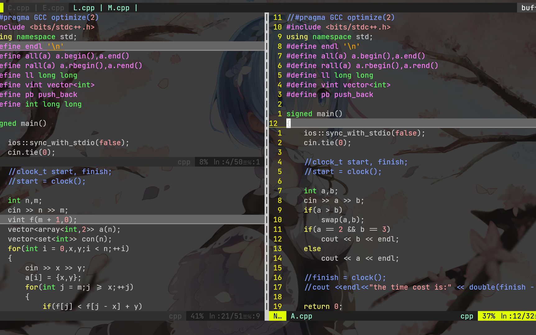 【vim】算法模板