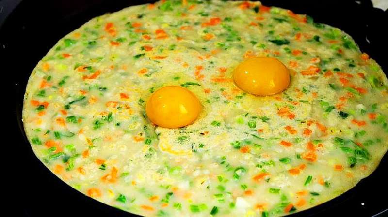 早餐最简单美味的做法,不揉面不擀面,轻松搞定全家人早餐