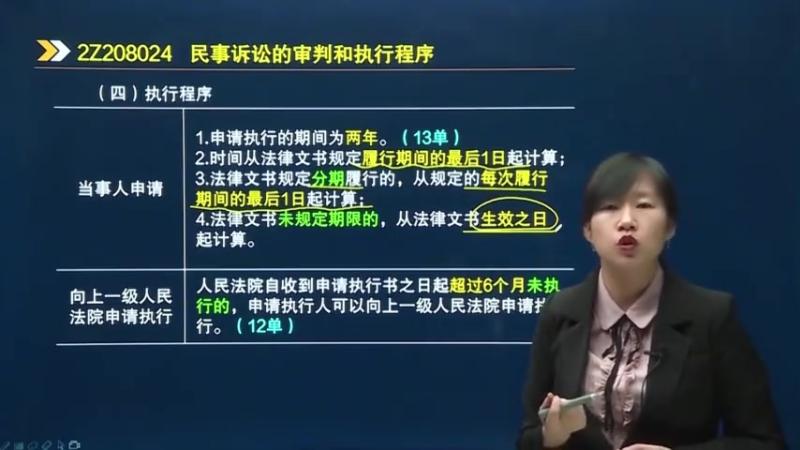 2020年二建法规精讲:民事诉讼的执行程序