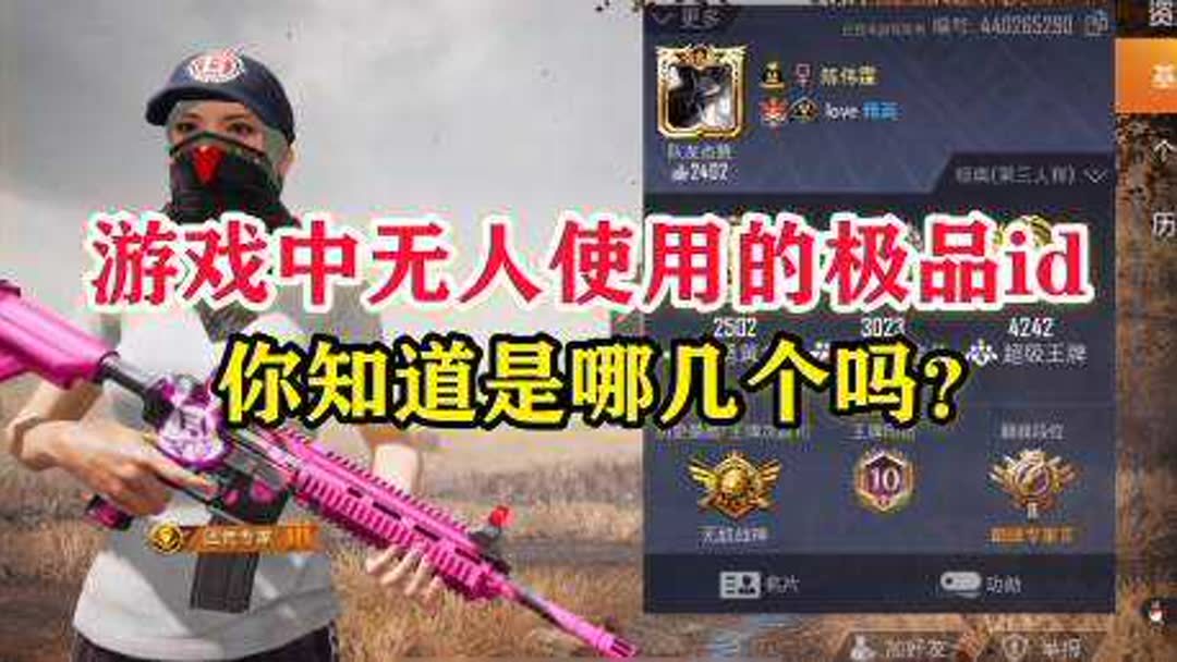 和平精英雪龙:游戏中无人使用的极品id,你知道是哪几个吗?