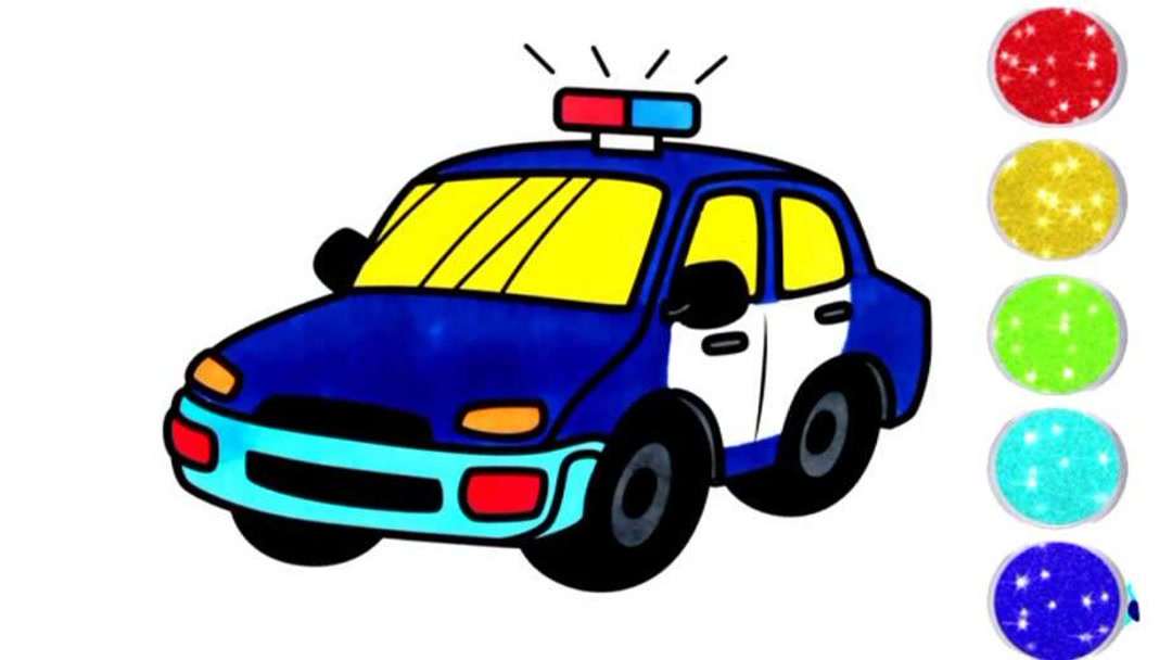 如何绘制一辆小轿车玩具 简笔画彩绘