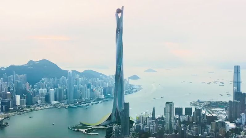 1067米,世界第一高楼,足有220层,中层着火,看强森直面灾难