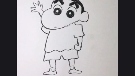 简笔画教程蜡笔小新