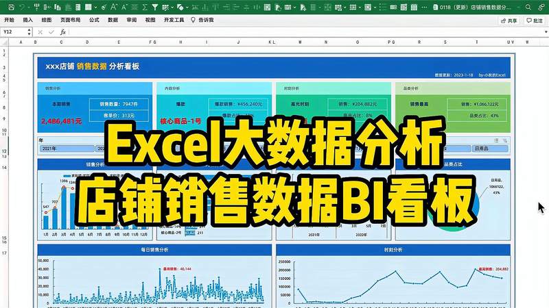 Excel大数据分析-店铺销售数据分析看板