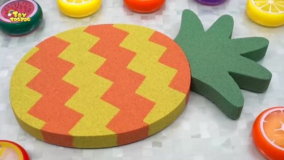 创意菠萝的制作方法,橡皮泥简简单单的制作,动手来做