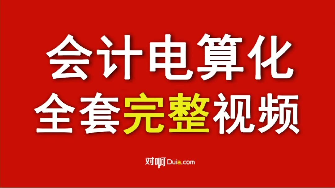会计电算化全套视频课程 (7)