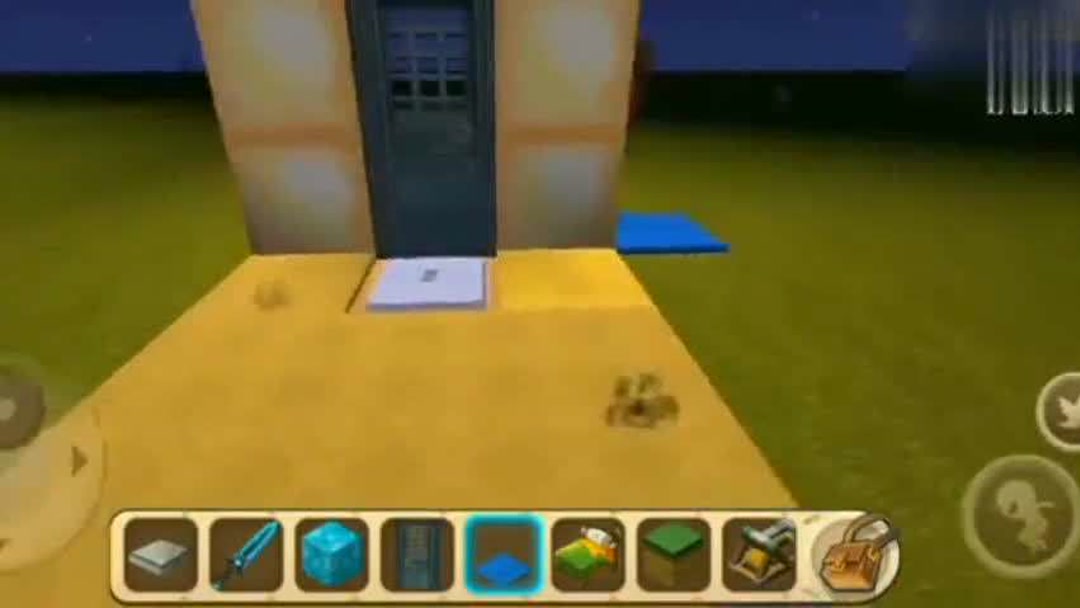 迷你世界:防盗门制作教学,能将入侵者送上天际!