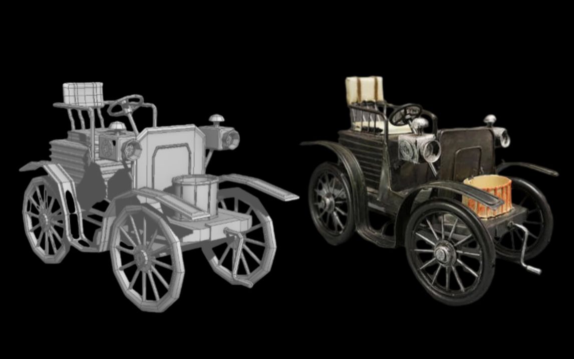 【3Dmax教程】古典老爷车建模 3Dmax车辆模型制作教程