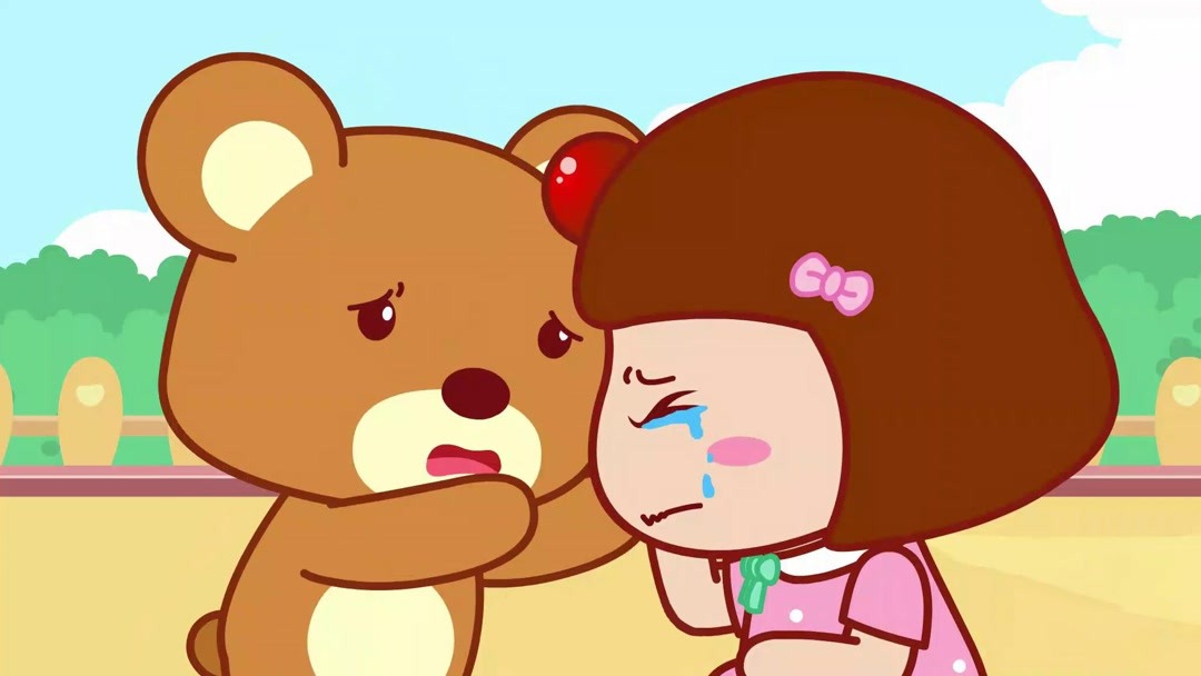 安全故事:萌萌的脑袋被秋千撞了一个大包,太危险啦!