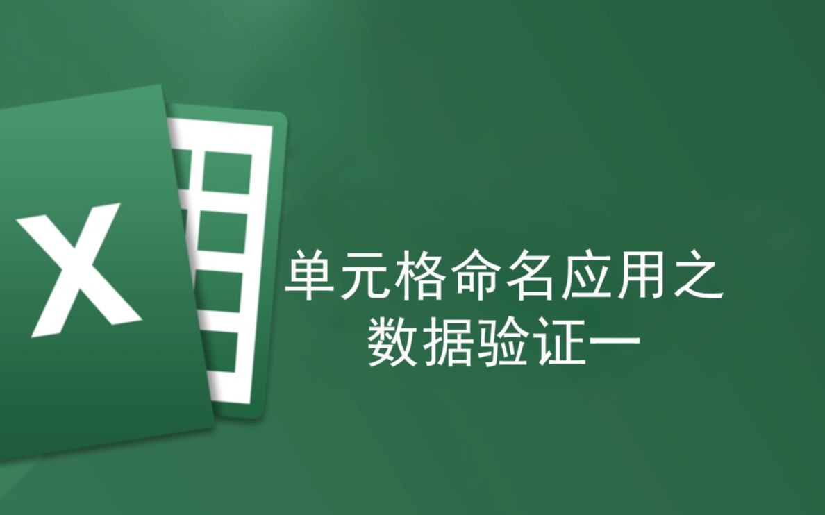 Excel单元格命名应用之数据验证一