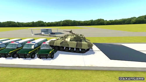 车祸模拟器:坦克能不能成功碾压六辆汽车?