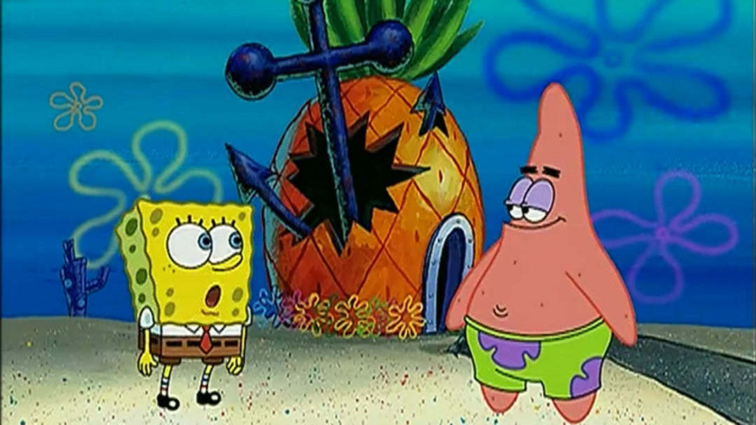 海绵宝宝:海绵宝宝的房子被一个大锚砸坏了