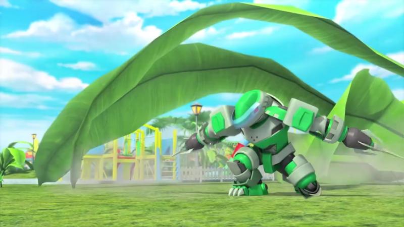 猛兽战警,伐木兽任意砍伐树木,伤害花草,这样会导致水土流失的