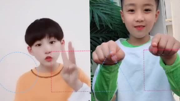 #左右脑手势挑战 快来康康优秀少年的手势挑战吧,有亮点哦