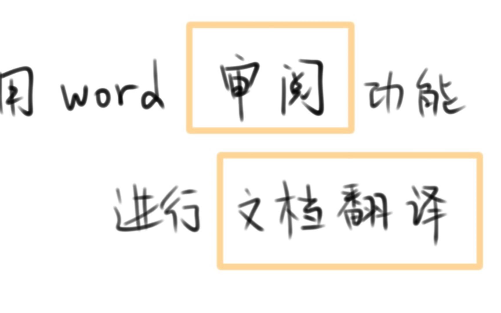 用word审阅功能进行文档翻译