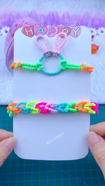 用彩虹皮筋做的闺蜜,快艾特ta做一个给你