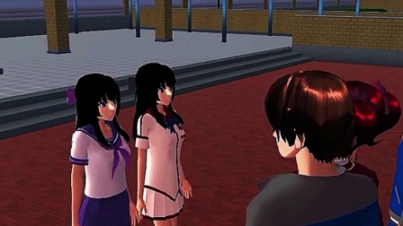 樱花校园模拟器:茶茶带人找麻烦,四打二被反杀