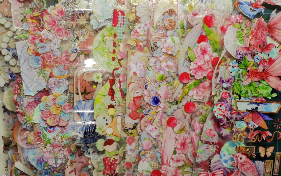 【订单分享】55r小额试吃福袋拼贴风含人物,水晶打底,均价6.35/m