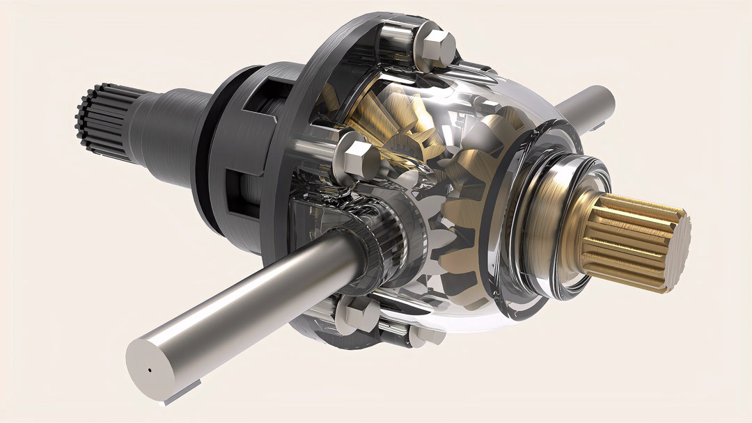 用3D动画带你了解差速器的内部组成,看着真过瘾