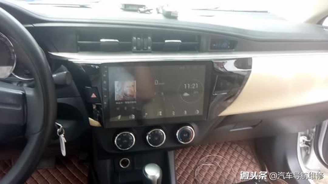 丰田雷凌安装导航教程。安卓大屏幕