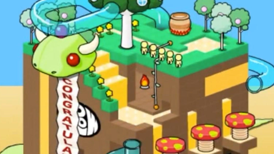 神奇的水世界住进了一只小怪兽!方块模拟器游戏