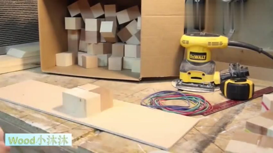 过程创意实木桌面气氛灯制作,加上触摸开关就好啦