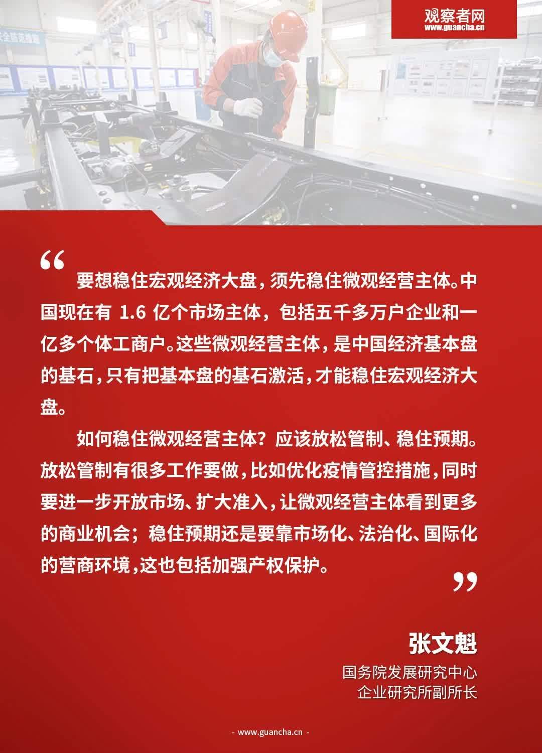 张文魁:要想稳住宏观经济大盘,须先稳住微观经营主体