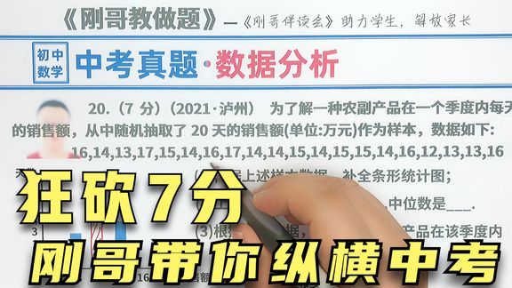 2021泸州中考数学真题第20题数据分析