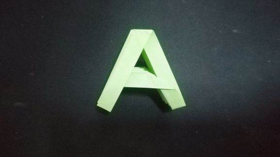 折纸——字母A折纸教程
