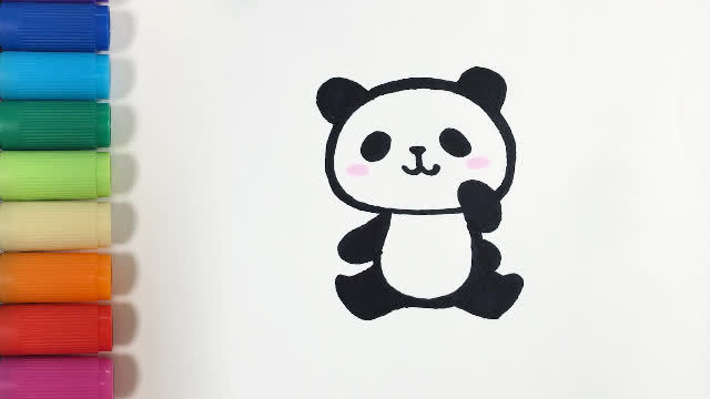 儿歌多多儿童简笔画 大熊猫 学画憨厚可爱...