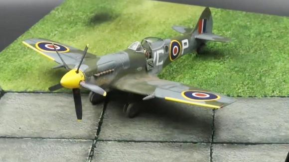 二战飞机模型着色旧化处理,手法老练得当,个中高手!