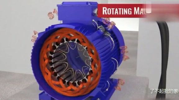 3D动画演示三相感应电动机的工作原理,这次终于看明白了