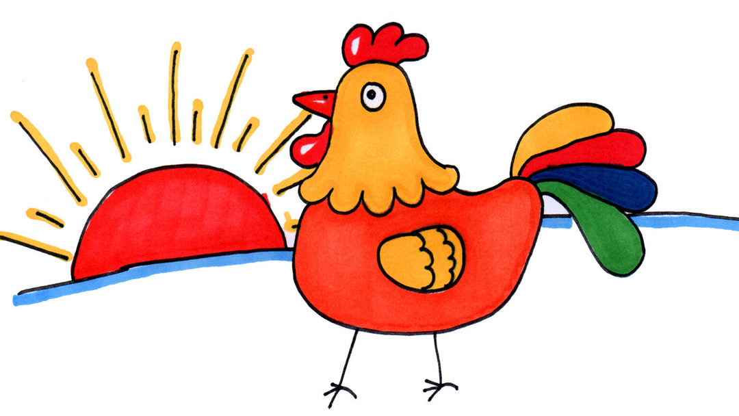 画一只骄傲的大公鸡