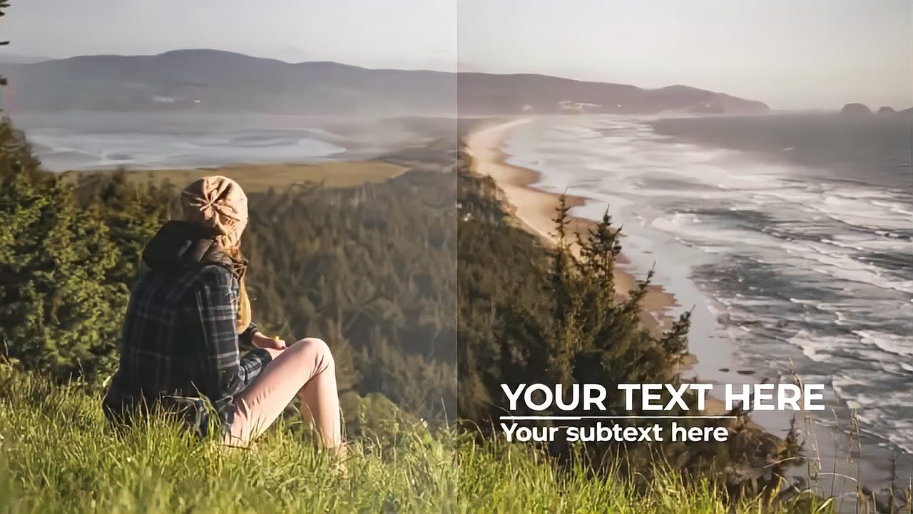 简洁干净的折纸翻页动画AE模板,适合照片图像的展示