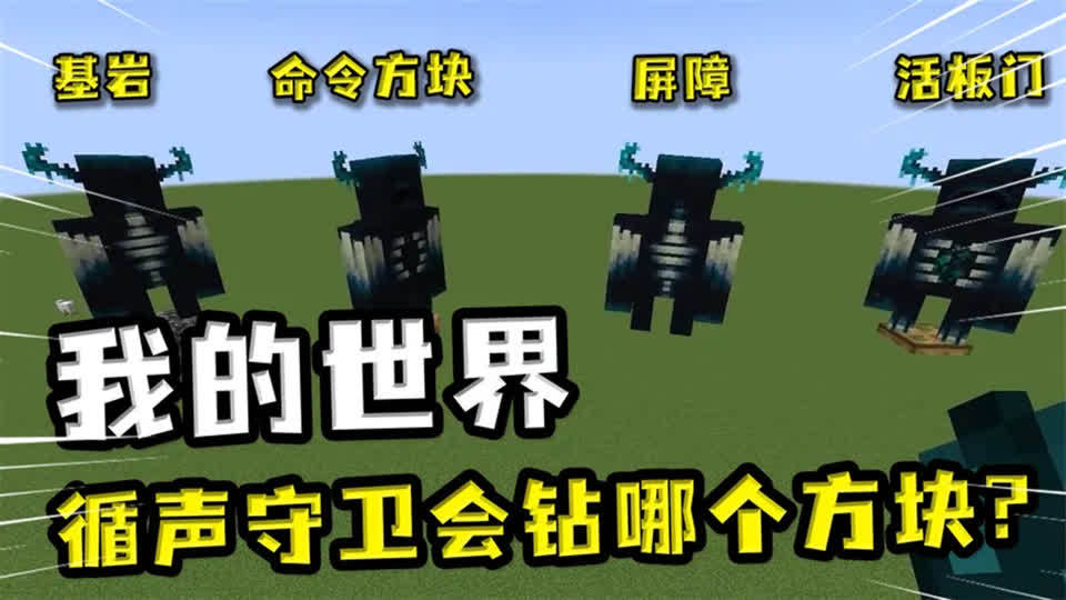 我的世界:循声守卫能钻什么