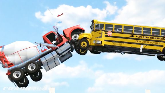 BeamNG:精彩的车祸碰撞测试瞬间,完美演绎细节!