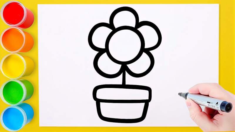 零基础画画小教程,一步一步教你画美丽的花朵,简单实用!