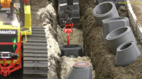 RC遥控模型: 重型卡车和挖掘机、渣土车一起施工城市下水道!